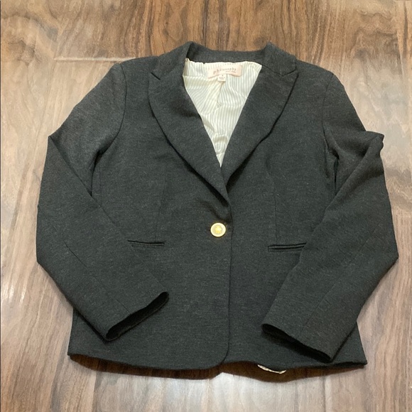 Philosophy | Jackets & Coats | Philosophy Black Dark Gray Blazer ...